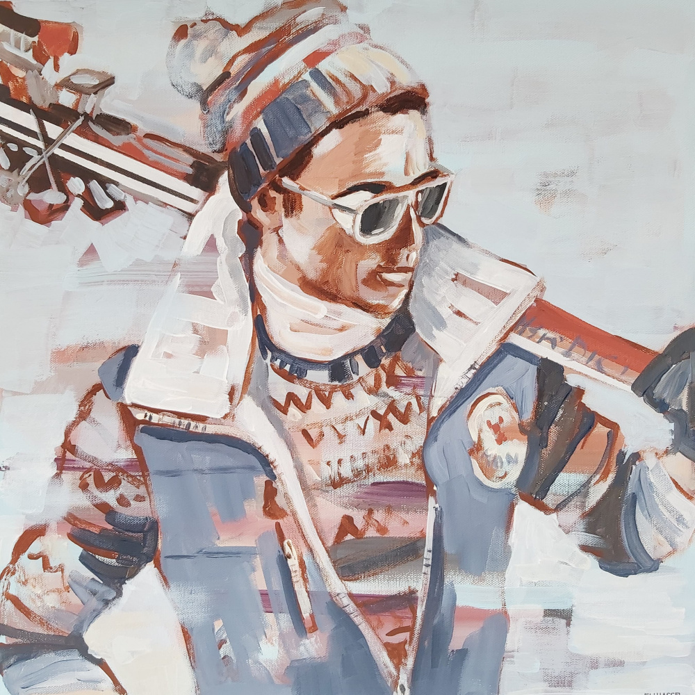Chamonix 60x60 cm på aluminium galleri vågal - Galleri Vågal